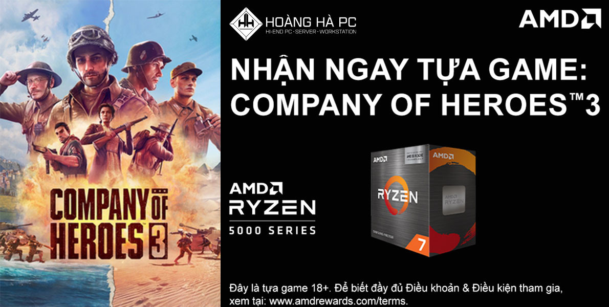 Nhận Game ''hot'' Company Of Heroes 3 khi mua CPU AMD Ryzen