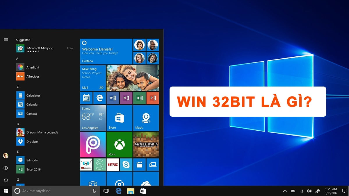 Win 32 bit là gì? Máy 32bit có cài được lên Win 64bit?