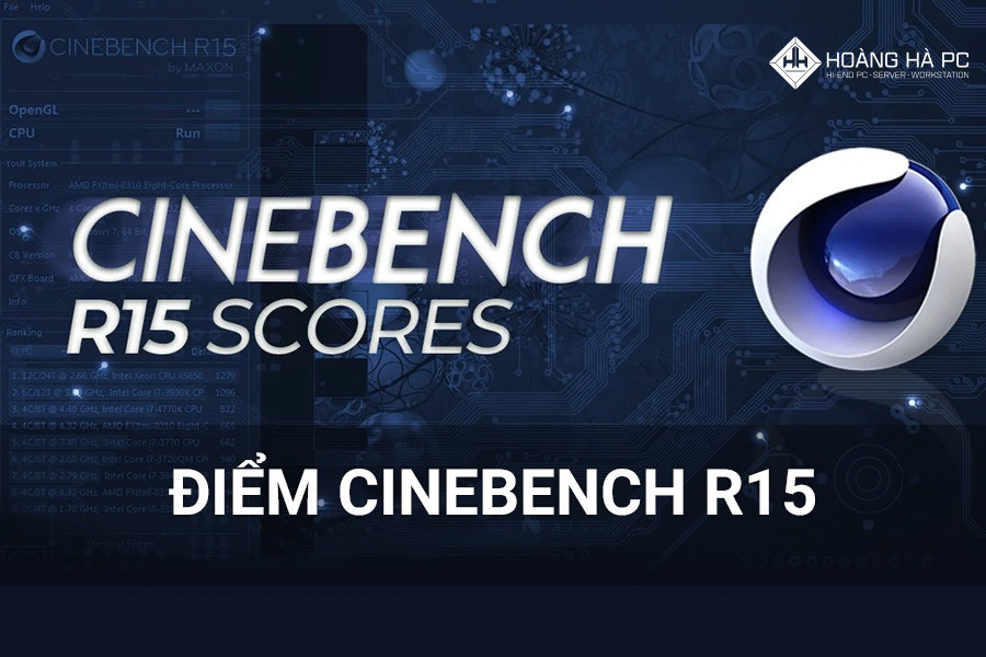 Điểm Cinebench R15 - Danh sách điểm chuẩn CPU