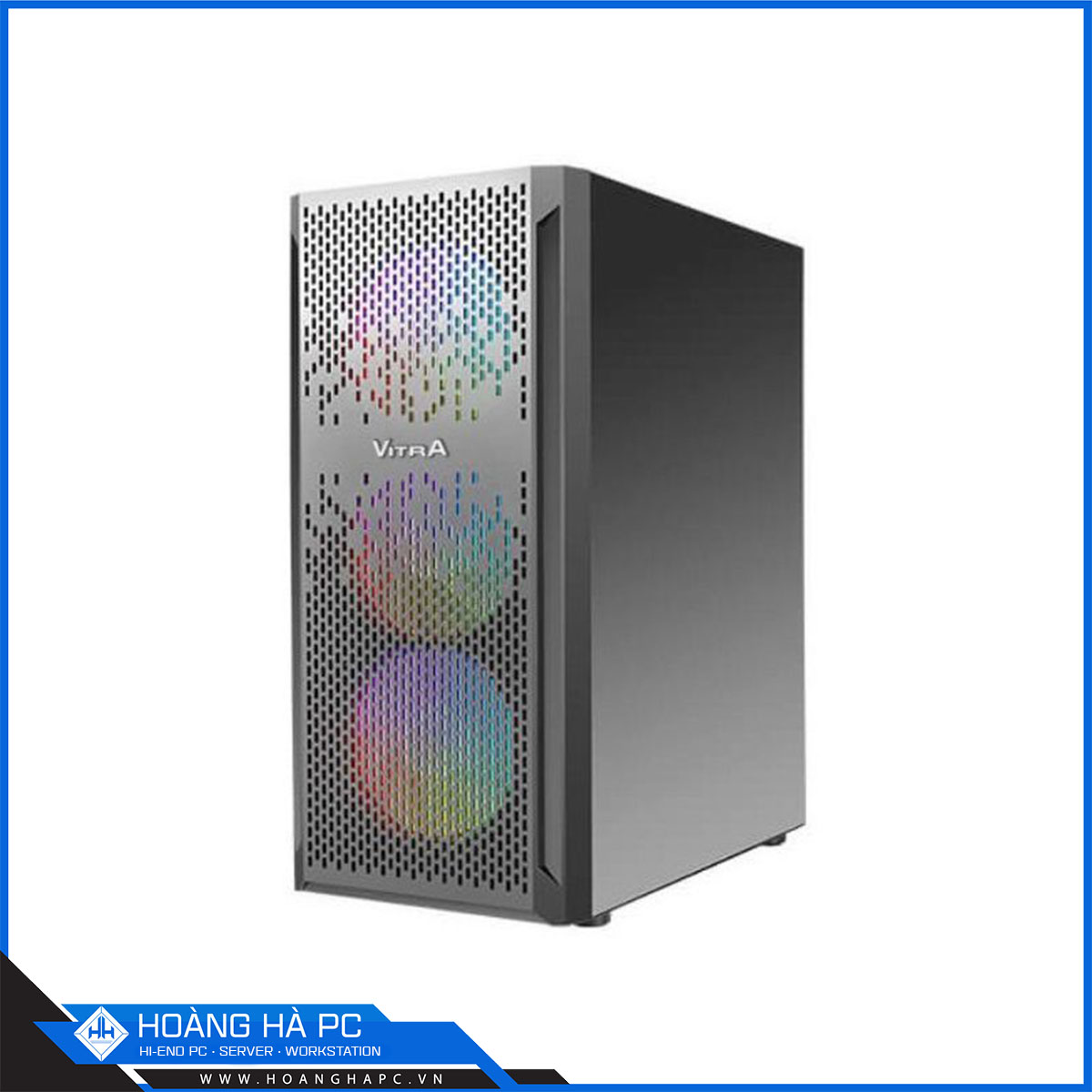 Vỏ Case VITRA SAPHIRA NX9 BLACK E-ATX (KÈM 3 FAN RGB) (Mid Tower/Màu Đen)