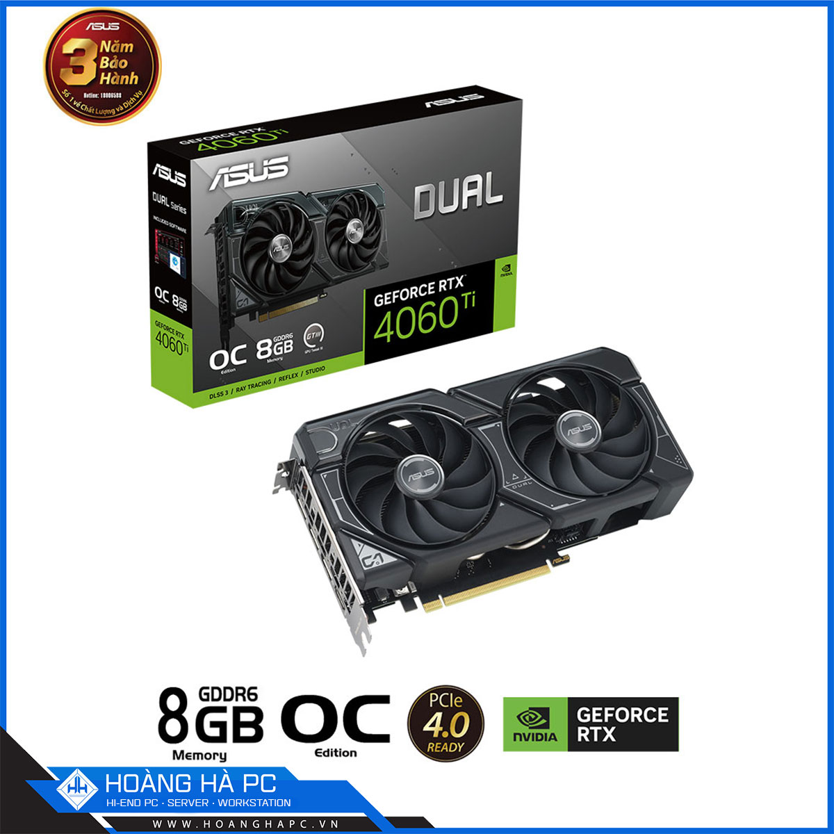 VGA ASUS DUAL RTX 4060Ti O8G