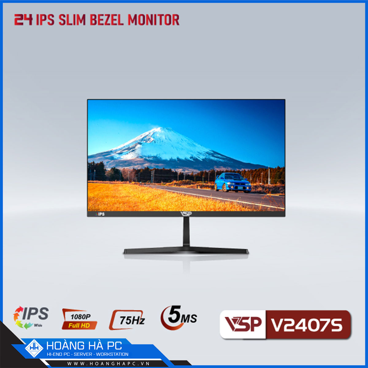 Màn hình VSP V2407S Black (23.8 inch/ FHD/ IPS/ 75Hz)