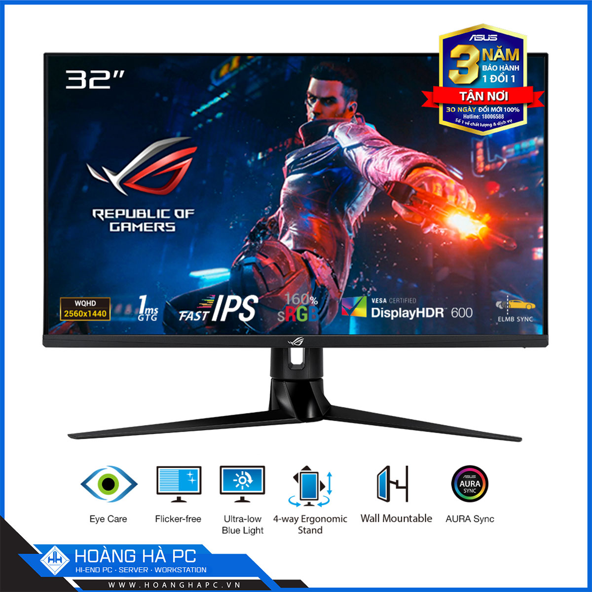 Màn hình ASUS ROG Swift PG329Q (32 inch / WQHD / IPS/ 175Hz)