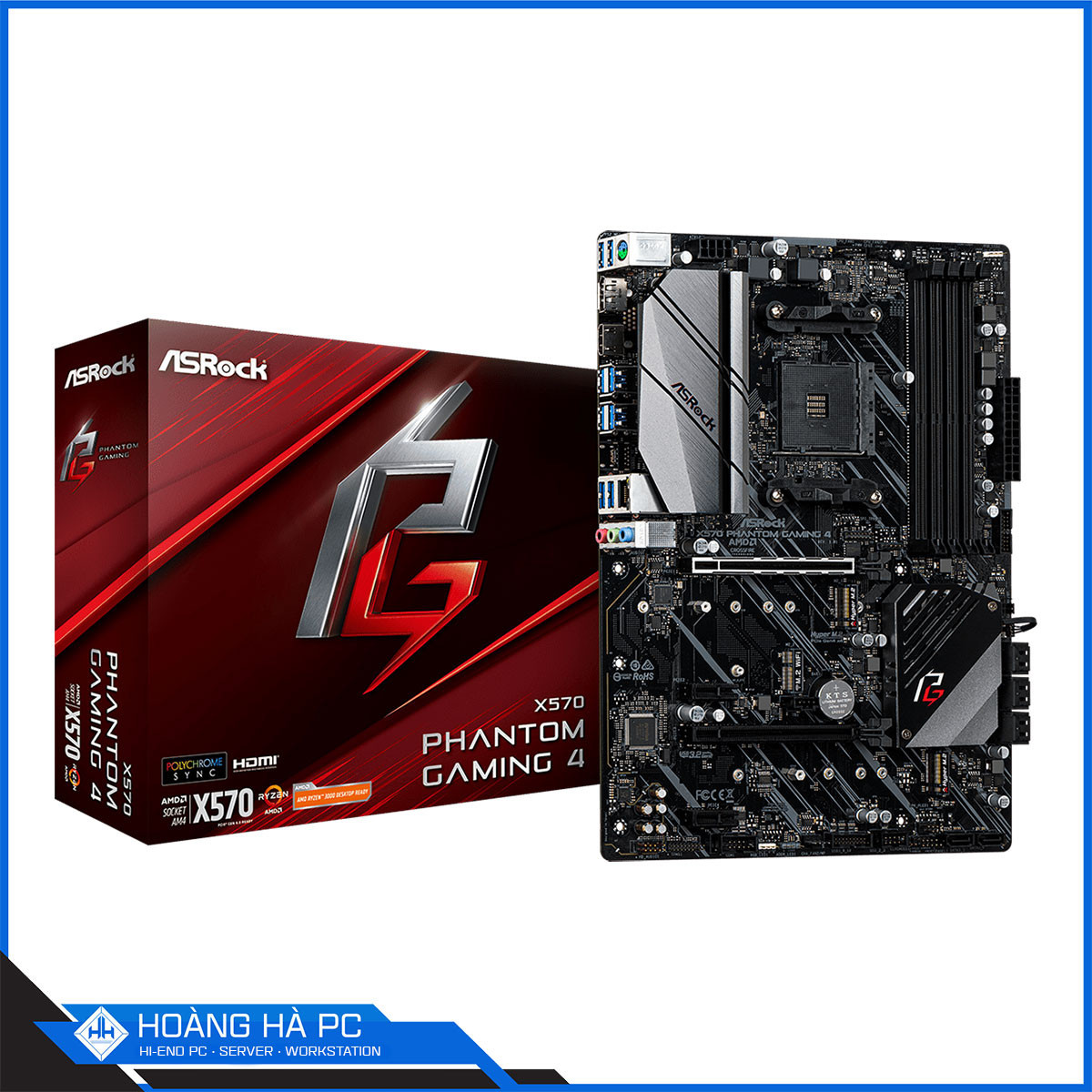 Mainboard ASRock X570 Phantom Gaming 4 (AMD X570, Socket AM4, ATX, 4 ...