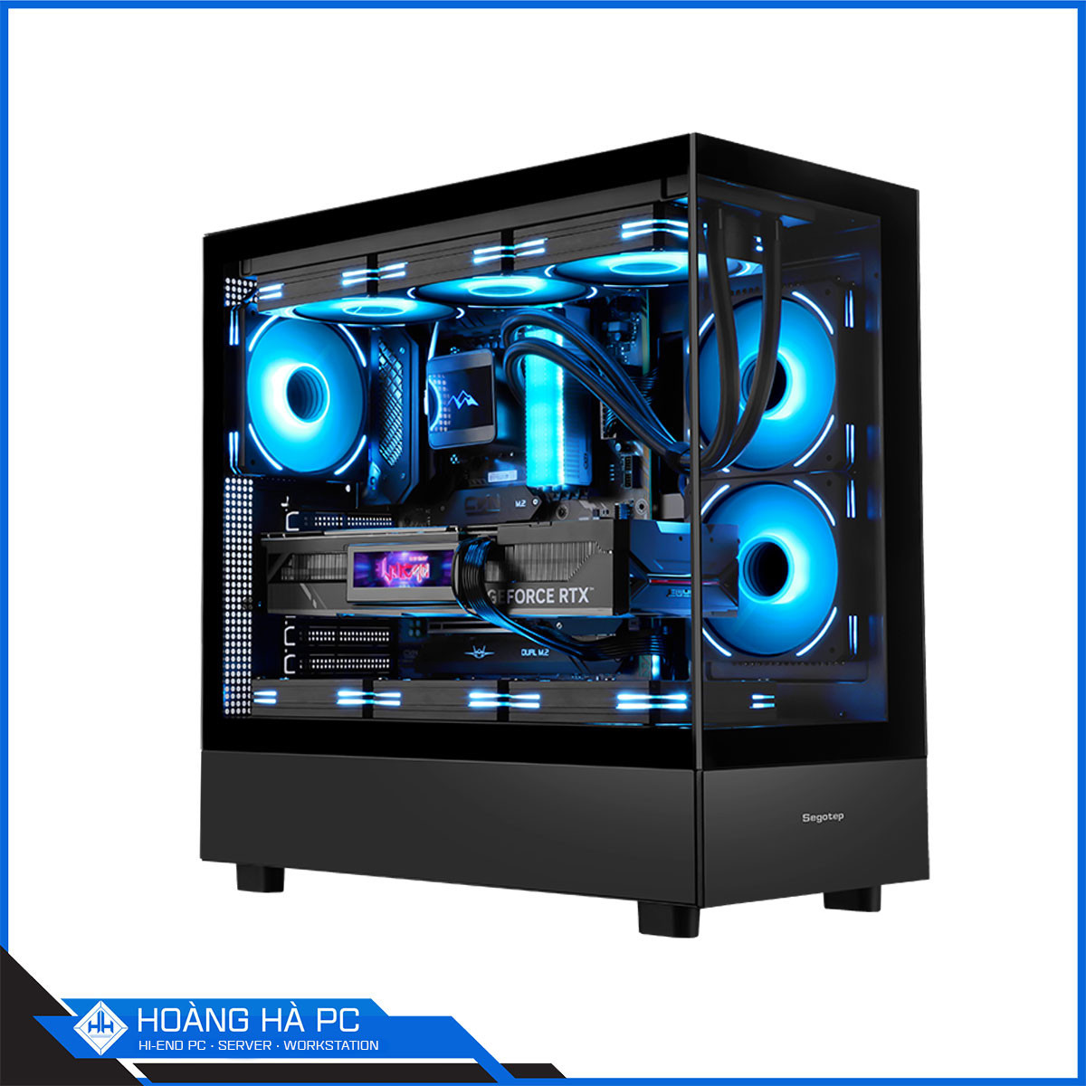 Vỏ case Segotep Endura Pro+ Black - 3 FAN RGB