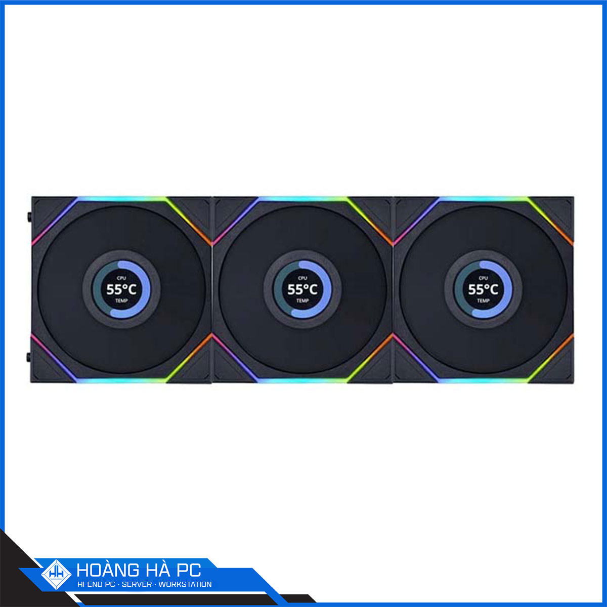 Fan LIAN LI TL120 LCD Triple pack Black - 12TLLCD3B (Màn hình LCD/ Led ...