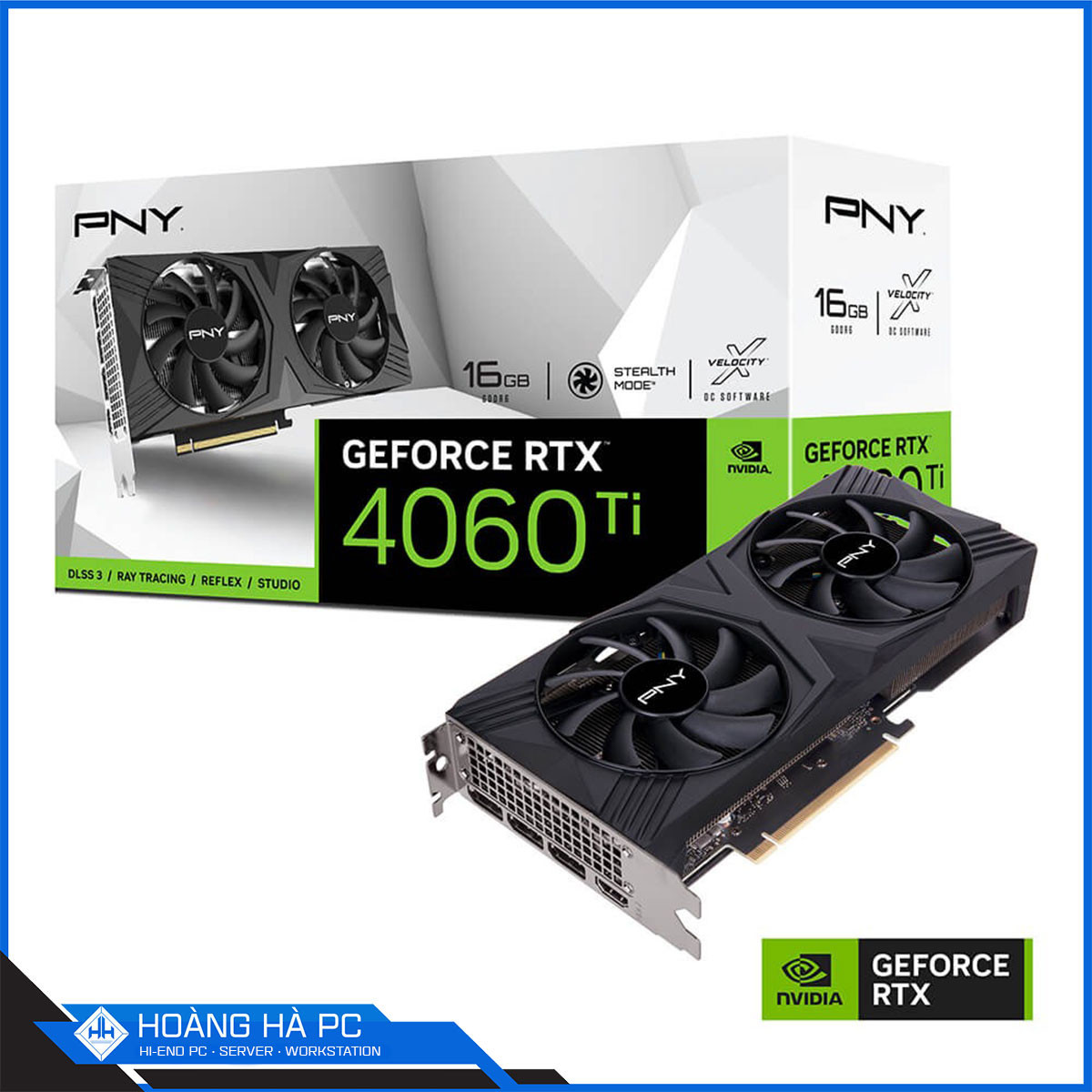 VGA PNY DUAL RTX 4060 Ti 16G VERTO (GDDR6, 128-bit, HDMI+DP, 1x8-pin)