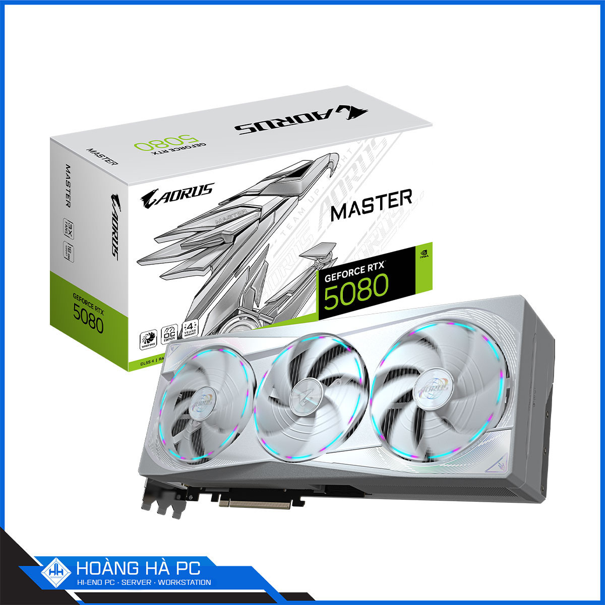 VGA GIGABYTE AORUS GEFORCE RTX 5080 MASTER ICE 16G
