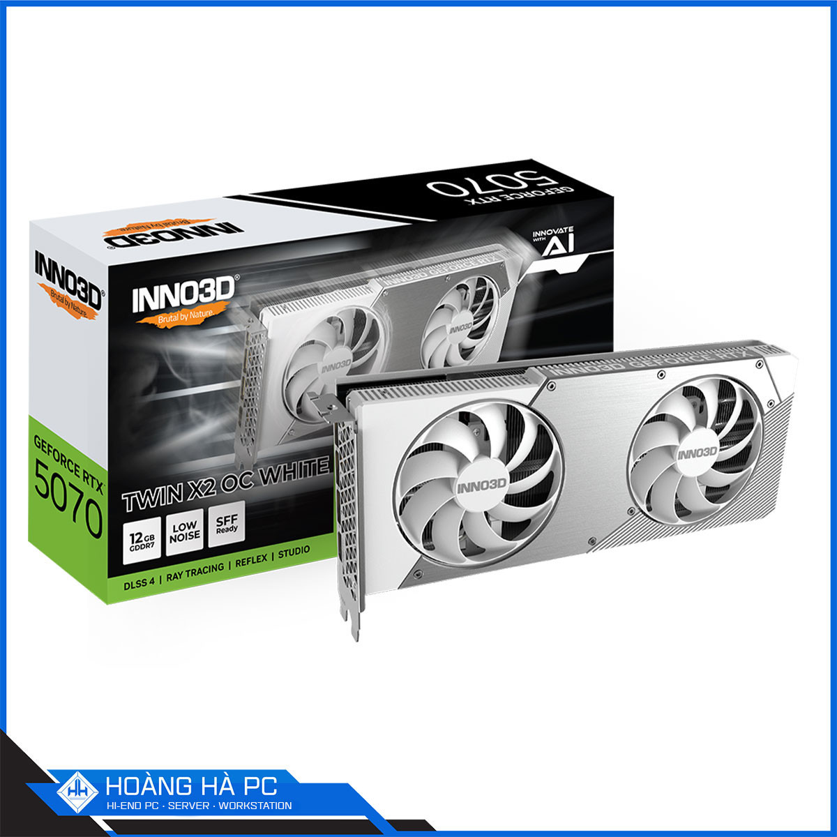 VGA INNO3D GEFORCE RTX 5070 TWIN X2 OC 12GB WHITE (GDDR7, 192-bit, HDMI ...