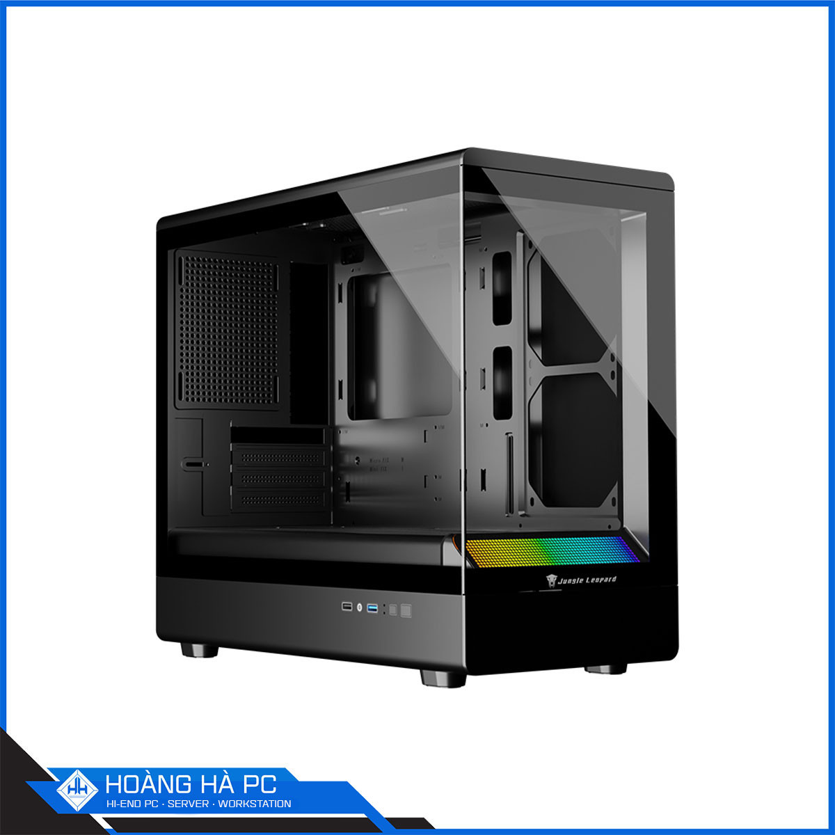 Vỏ case JUNGLE LEOPARD MS-01 BLACK - No Fan (Micro ATX/ Màu Đen)