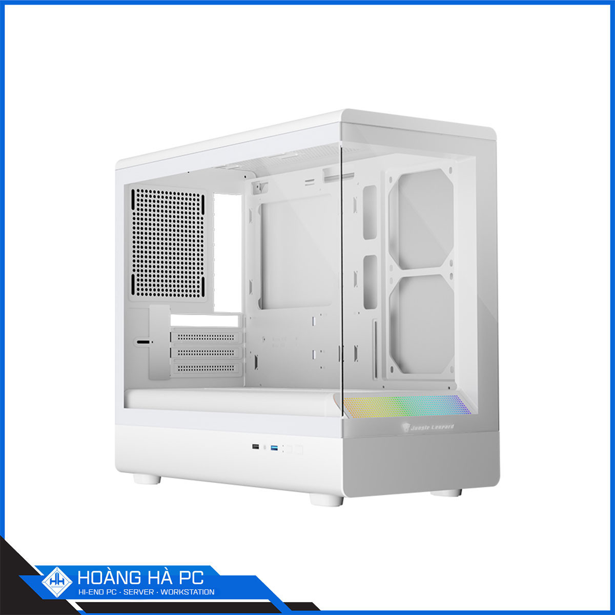 Vỏ case JUNGLE LEOPARD MS-01 WHITE - No Fan (Micro ATX/ Màu Trắng)