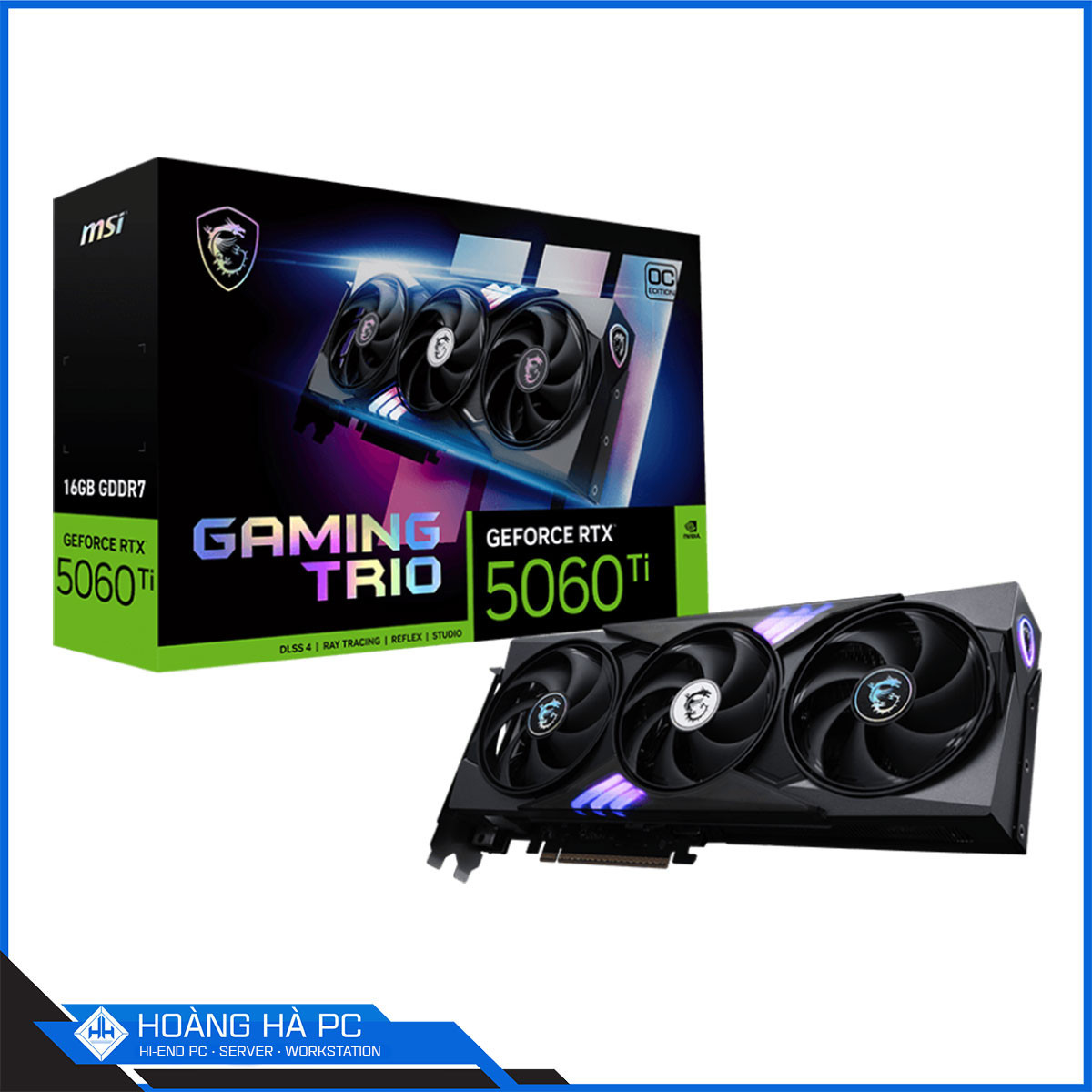 VGA MSI GEFORCE RTX 5060 Ti 16G GAMING TRIO OC (GDDR7, 128-bit, HDMI+DP ...
