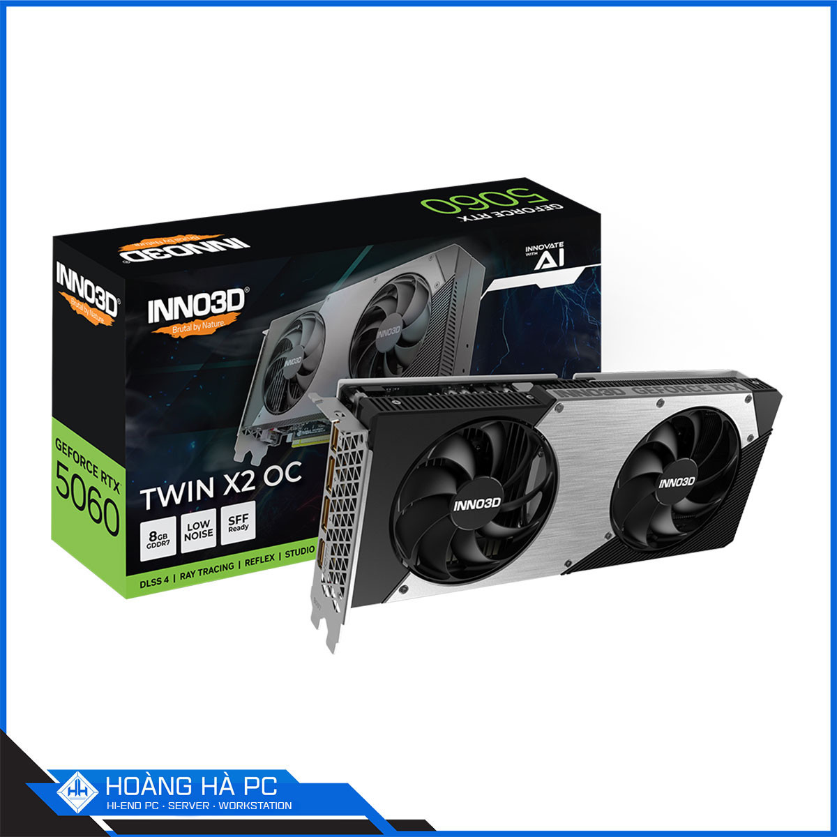 VGA INNO3D GEFORCE RTX 5060 TWIN X2 OC 8G (GDDR7, 128-bit, HDMI+DP, 1x8 ...