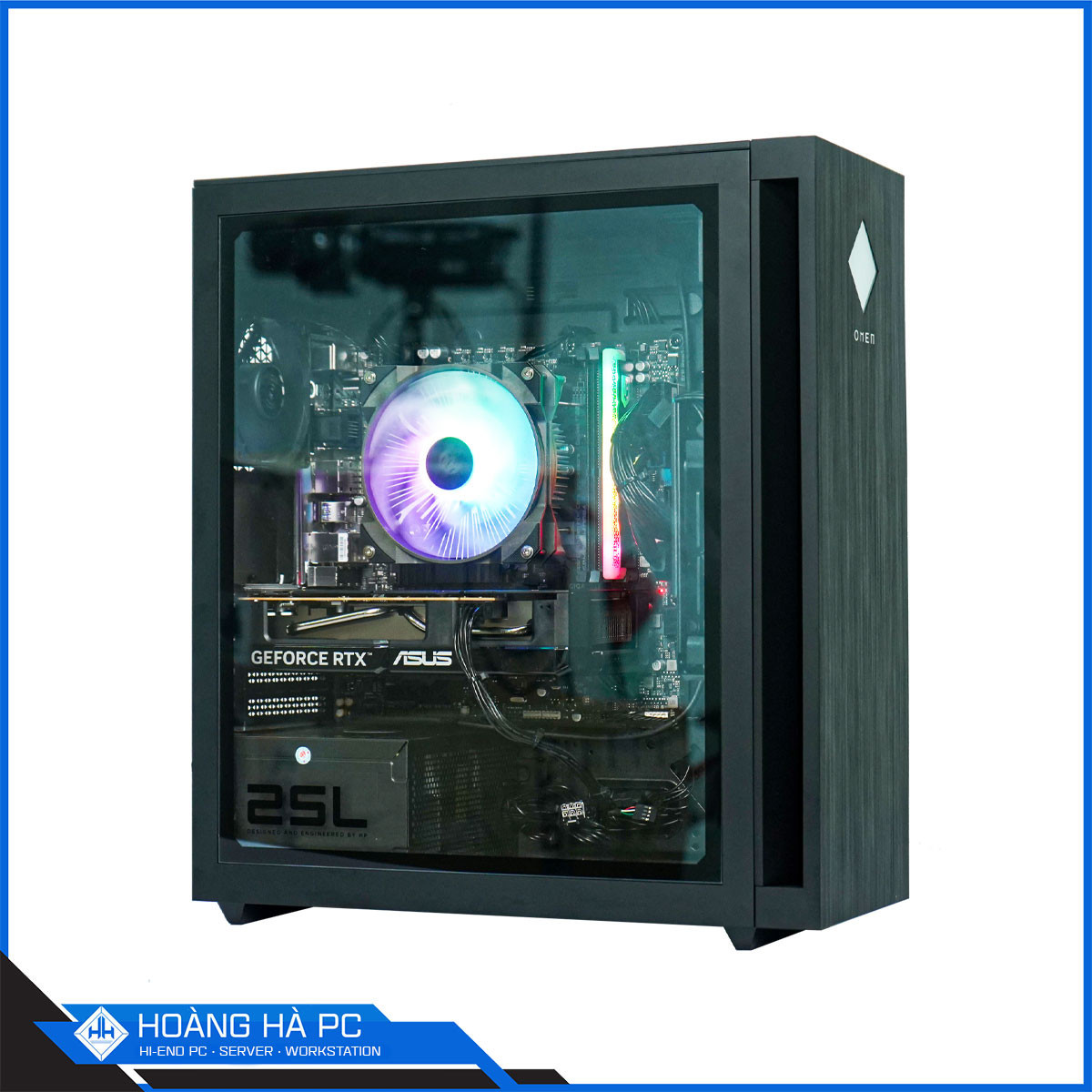 Bộ Case HP OMEN + Nguồn 500W 80 Plus Bronze (Màu đen)