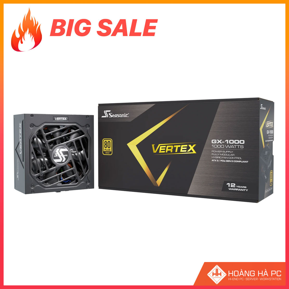 Nguồn SeaSonic Vertex GX-1000 ATX 3.1 (1000W, 80 Plus Gold/ Full ...