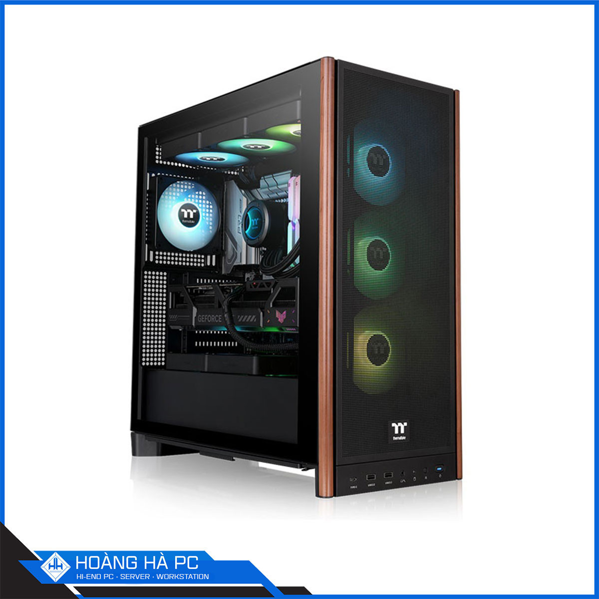 Vỏ Case THERMALTAKE S370 WS (MidTower/ Màu Đen) - 4 FAN ARGB